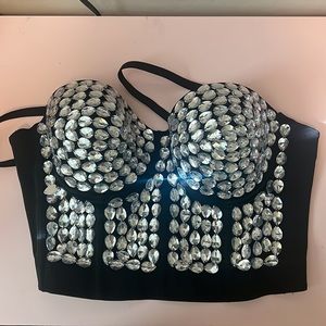 Tops | Bejeweled Corset Top | Poshmark